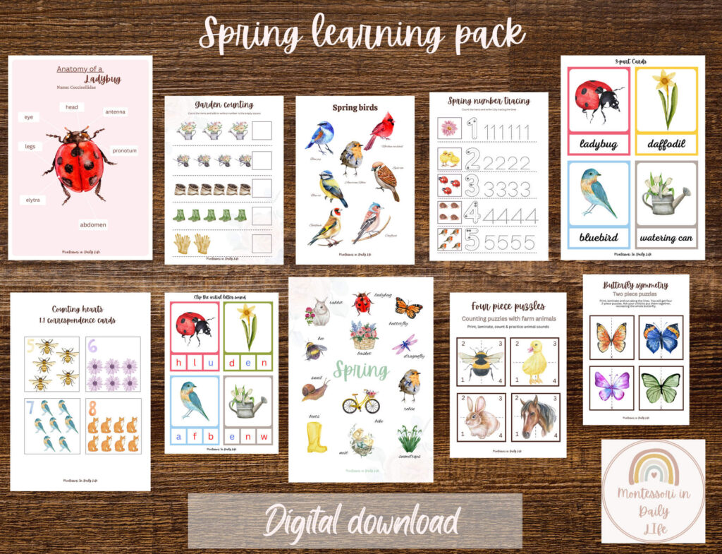 Spring learning pack – Montessori in Daily Life