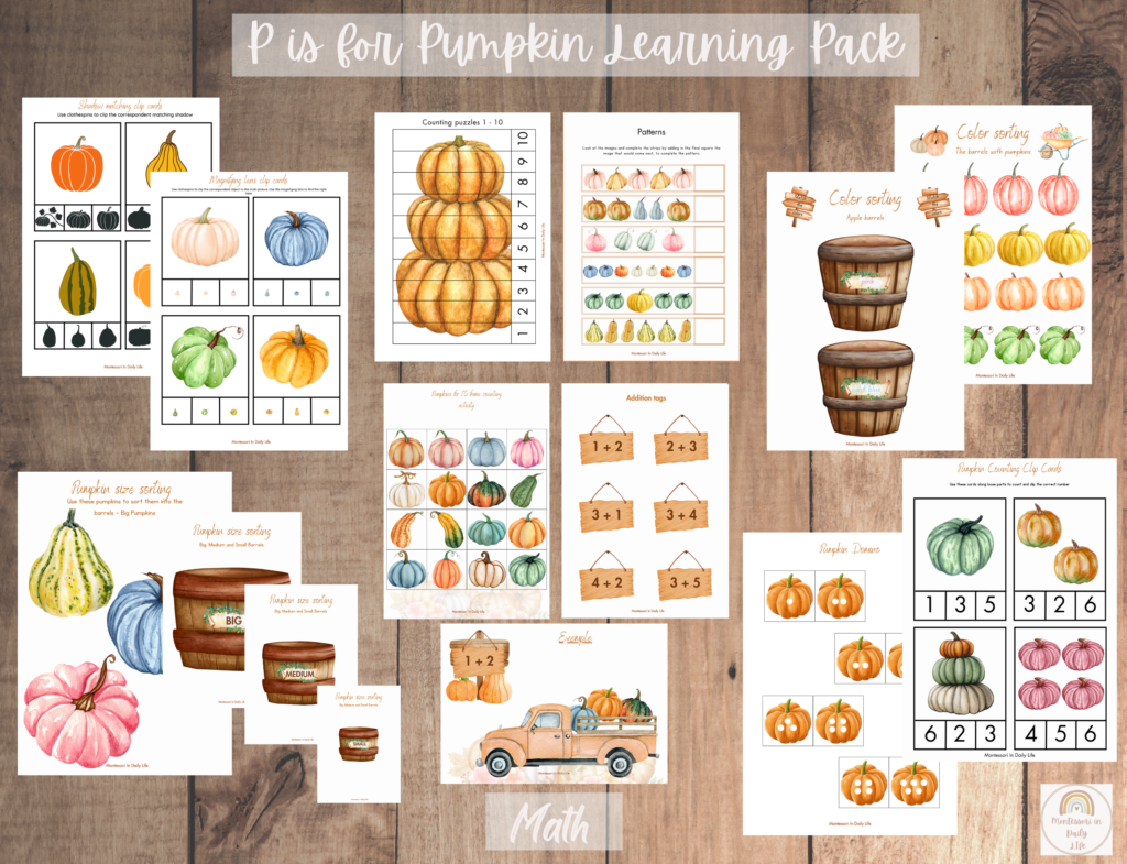P is for Pumpkin + Fall Alphabet Cards + FREEBIE – Montessori in Daily Life