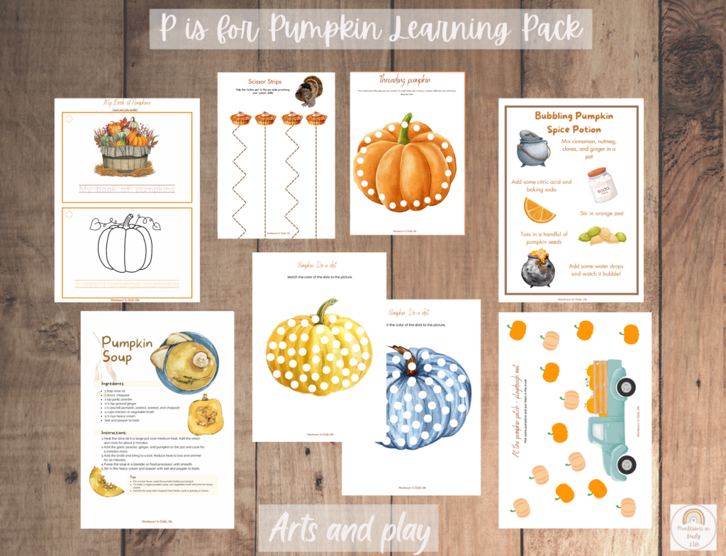P is for Pumpkin + Fall Alphabet Cards + FREEBIE – Montessori in Daily Life