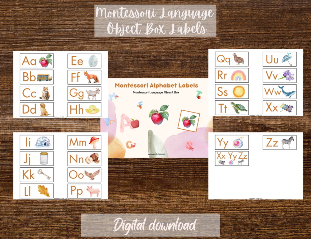 Montessori Language Object Box Labels – Montessori in Daily Life