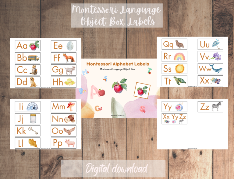Montessori Language Object Box Labels – Montessori in Daily Life