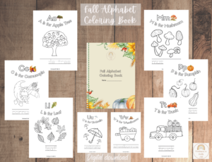 Fall Alphabet Coloring and Tracing Book – Montessori in Daily Life